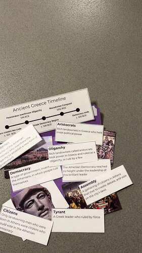 Ancient Greece Inquiry Envelope Vocabulary Activity for Middle School