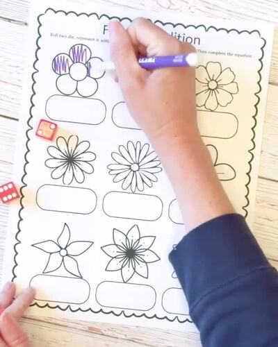 Spring Math Facts Addition Printable Game: Addition Facts Fluency Practice