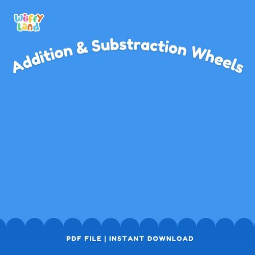 Addition & Subtraction Wheels Worksheets - Cut & Paste Math Centers for ...