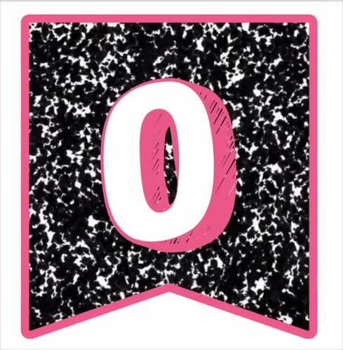 Composition Notebook Flag and Bunting Clipart Numbers 0-9 and Grade Levels