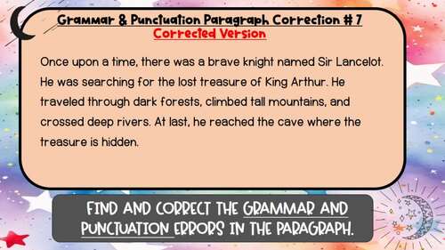 Warm-Up Grammar and Punctuation Middle and High School | Bellringers ...
