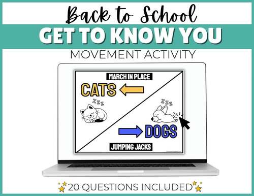 Back to School! Get To Know You Student Activity with Movement - Google ...