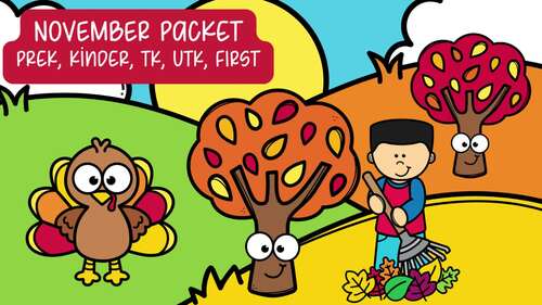 November Morning Work Packet PreK Kindergarten First TK UTK Special Ed
