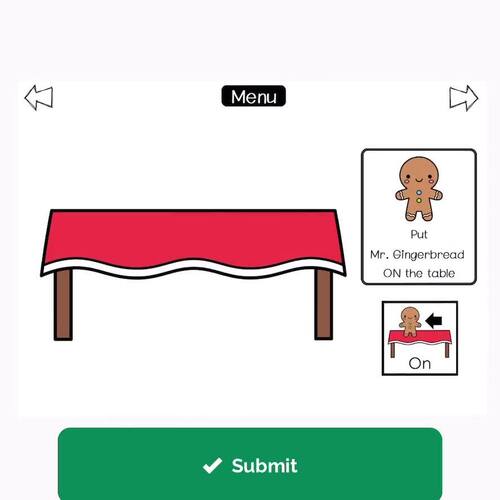 Mr. Gingerbread Prepositions for December | Boom Cards for Speech