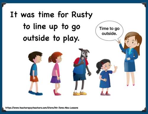 Rusty Must Stand and Walk In Line Coloring Book - Behavior Story - SEL