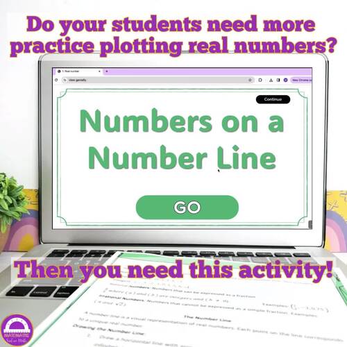 Real Numbers on a Number Line Activity: Digital and Printable by Matemaths