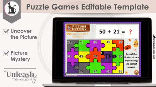 Seasonal Game Templates Growing Bundle Digital Puzzle Game Google Slides