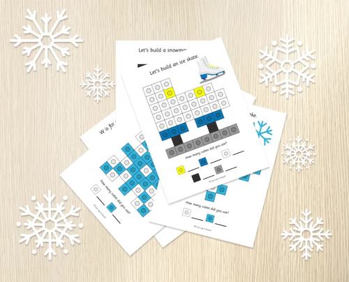 Winter Snap Cubes Mats, Connecting Cubes Task Cards, Mathlink, Fine ...