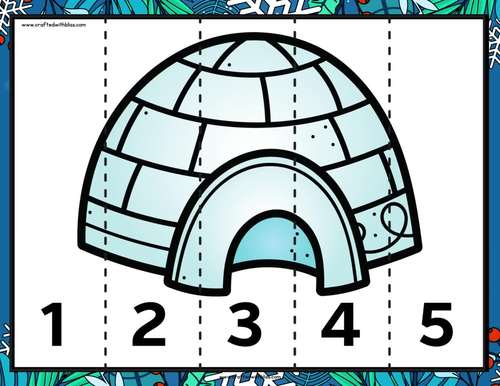 Winter Season Alphabet and Number Order Puzzle (Math and Literacy Center)