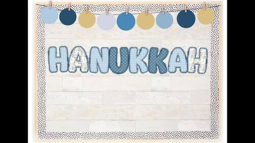 Hanukkah Decor Pastel Letters for Bulletin Board Titles / Classroom ...