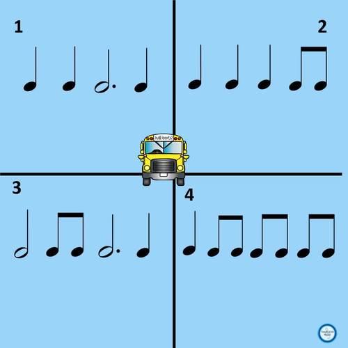 Music Four Corners Game, Half Notes, Back to School, Fun, Quick | TPT