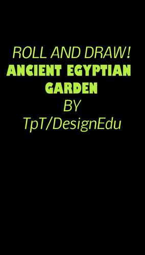 Roll and Draw Art History Worksheet - Ancient Egyptian Garden Drawing ...