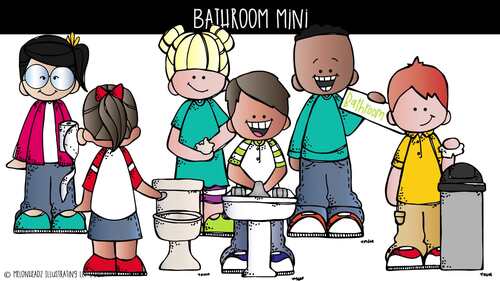 Bathroom clip art, hygiene Mini by Melonheadz Clipart | TPT