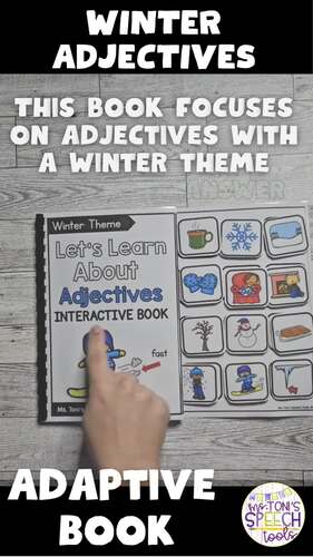 Winter Adjectives Adaptive Book | Describing | Description Words | ELA