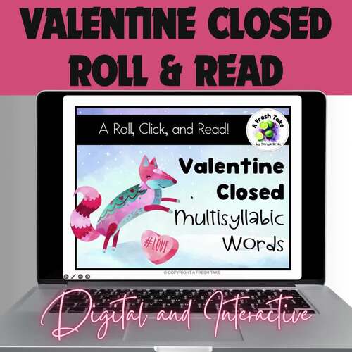 Valentine Roll & Read Multisyllabic Closed Words Sentences Digital ...