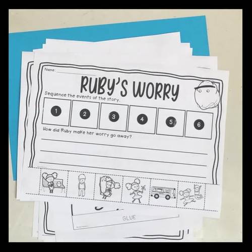 Ruby's Worry Worksheets & Activities | Book Companion | TPT