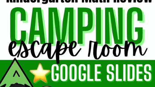 Digital Kindergarten End of Year Camping Escape Room Math Review ...