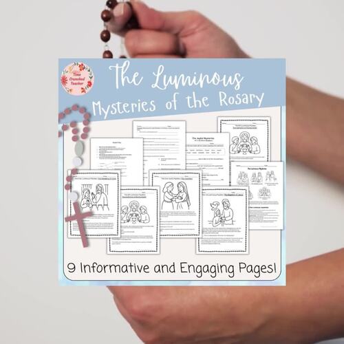 The Luminous Mysteries of the Rosary Catholic Worksheet Packet ...