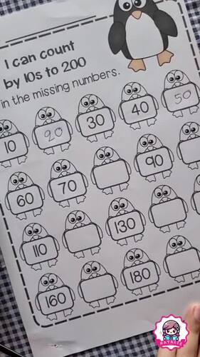 Skip Counting by 10s | Numbers to 200 | Tracing | Cut & Paste ...