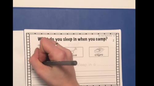 Camping Themed Writing Notebook by Mrs Moes Modifications | TpT