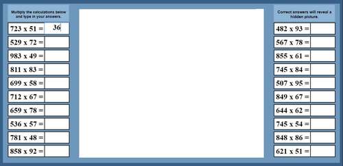 Mystery Digital Pixel Art NO PREP - Unicorn 3-digit by 2-digit ...