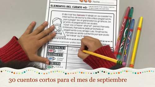 September Reading Comprehension Spanish Comprensión de Lectura Regreso ...