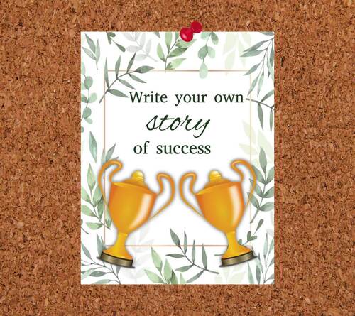 Motivational Poster - Write Your Own Story of Success by Insightful Bloom