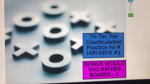 SPEECH THERAPY BOOM CARDS™: TIC TAC TOE #3 (4 Boards + 2 Would You Rather?)