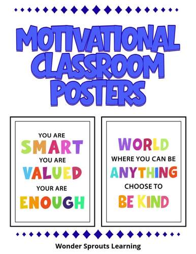 Motivational Classroom Posters | Positive Affirmation | SEL Growth ...