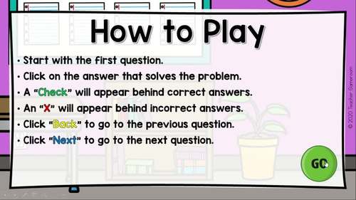 Subtraction within 20 Self Checking Powerpoint Game by Teacher Gameroom