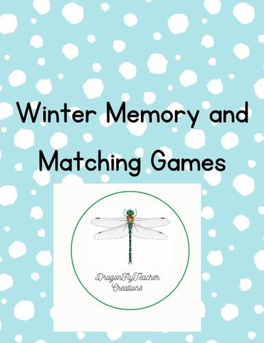 Winter Memory and Match Games by The Joyful Dragonfly | TPT