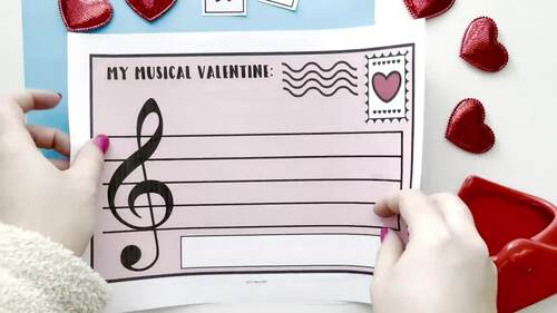 Valentine's Day Solfege Composition Activity for Elementary Music Centers