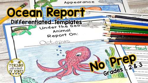 Ocean Animal Research - Report Writing Templates | TpT