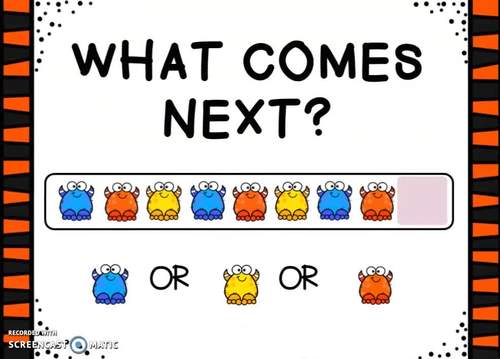 Pattern ABC Boom Cards™ Distance Learning Sequencing by Creating 4 ESL