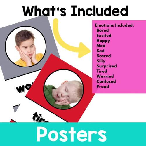 Preschool Emotions Posters (SEL Posters) by Preschool Pals and Penguins