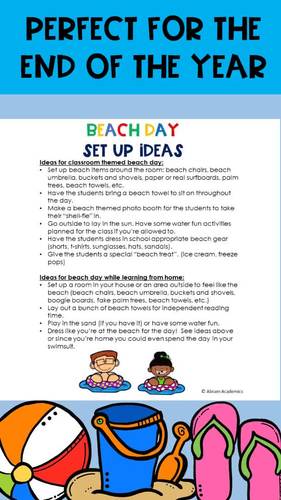 Countdown to Summer End of Year Beach Theme by Abram Academics | TpT