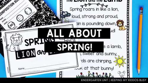 Spring Unit for Kindergarten - Plant Life Cycle - Weather - Lion or ...