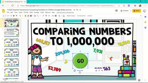 Comparing Numbers from 1,000 to 1 Million Google Slides Activity