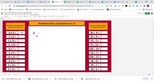 Digital Pixel Art NO PREP - Multiplication and Division to 12 | TPT