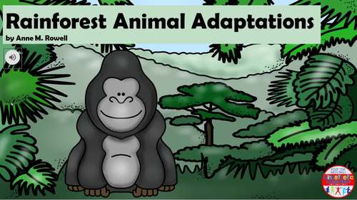 Rainforest Animal Adaptations Science Reader Distance Learning Google ...