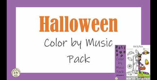 Halloween Color by Music Pack by Anastasiya Multimedia Studio | TpT