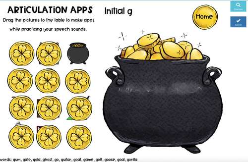 Articulation Pot of Gold BOOM Card Bundle: Digital Speech Therapy