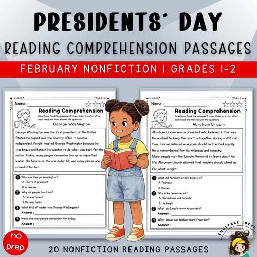 Presidents’ Day Reading Comprehension Passages | February Nonfiction ...