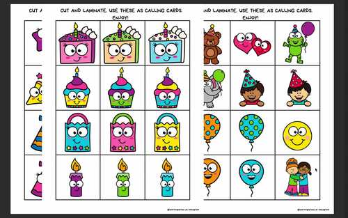 Birthday Bingo Game Activity PreK, Kindergarten, First, Second, Third