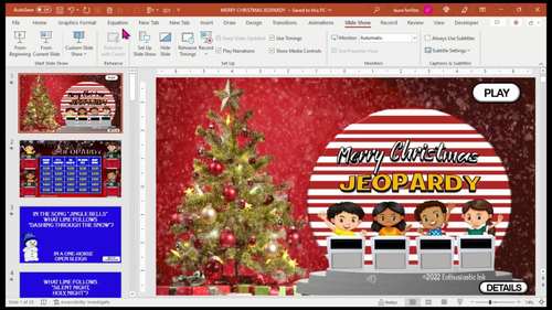 Christmas Holiday Jeopardy Digital WINTER Game Trivia Interactive Score ...