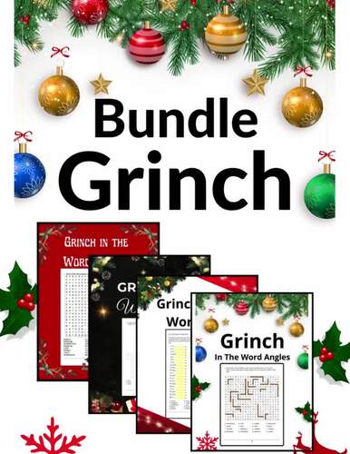 The Ultimate Grinch Word Play Bundle + Bonus! Christmas & New Year 2024 ...