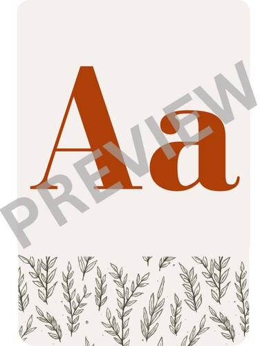 Boho Print and Cursive Classroom Alphabet Posters by Episode in Elementary