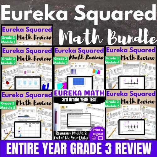 FULL YEAR {Eureka} SQUARED Math Grade 3 Review Packets Back to School