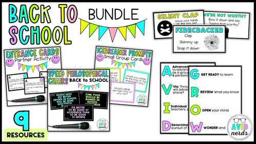 AVID Back to School Bundle by AVID Nerds | TPT
