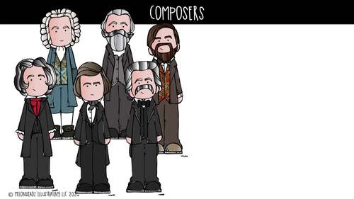 Composers clip art, Historical Figure COMBO PACK by Melonheadz Clipart
